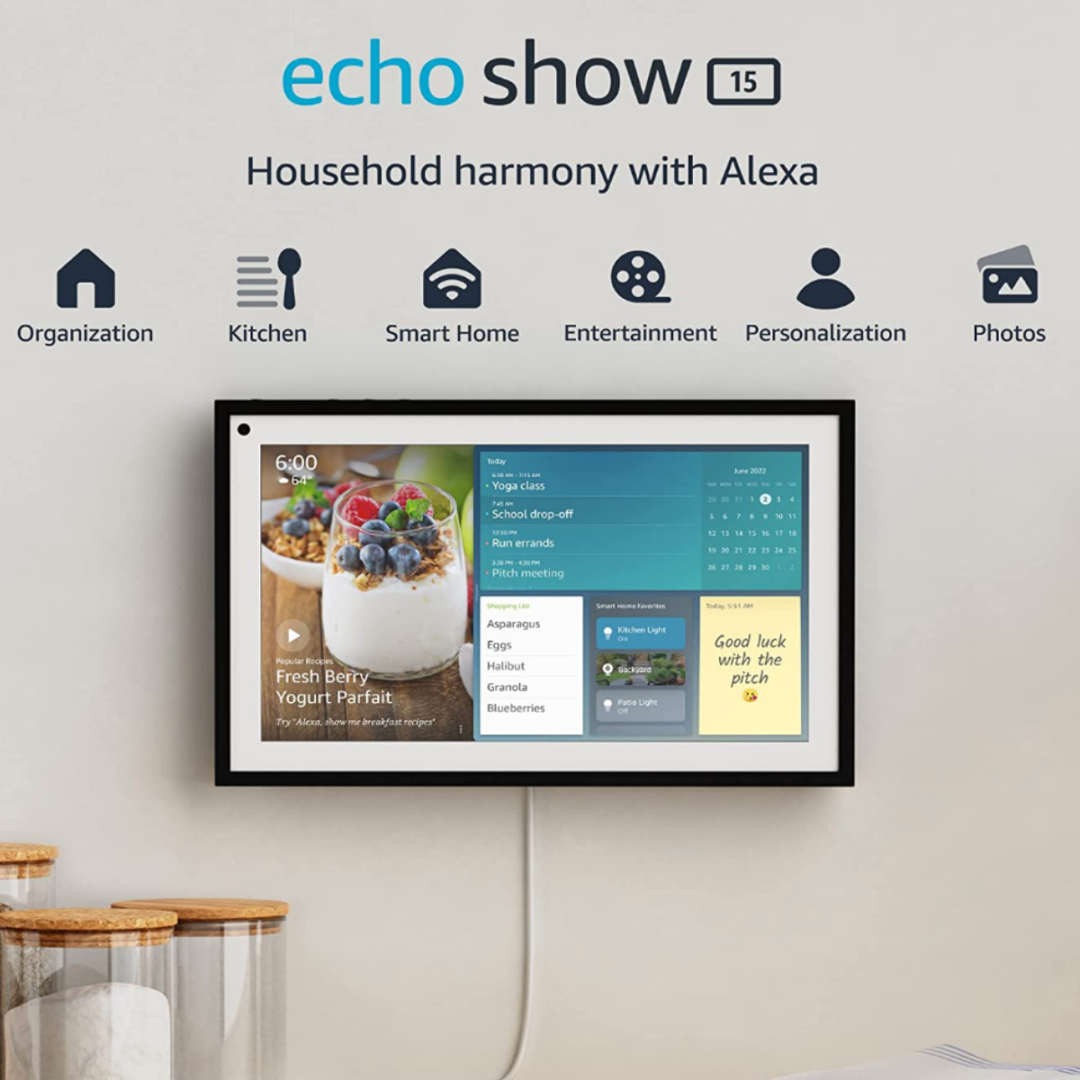 Echo Show 15 Family Command Center and Smart Calendar
